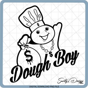 Dough Boy Outline Money Bag Decal Design Digital Download - Etsy Canada