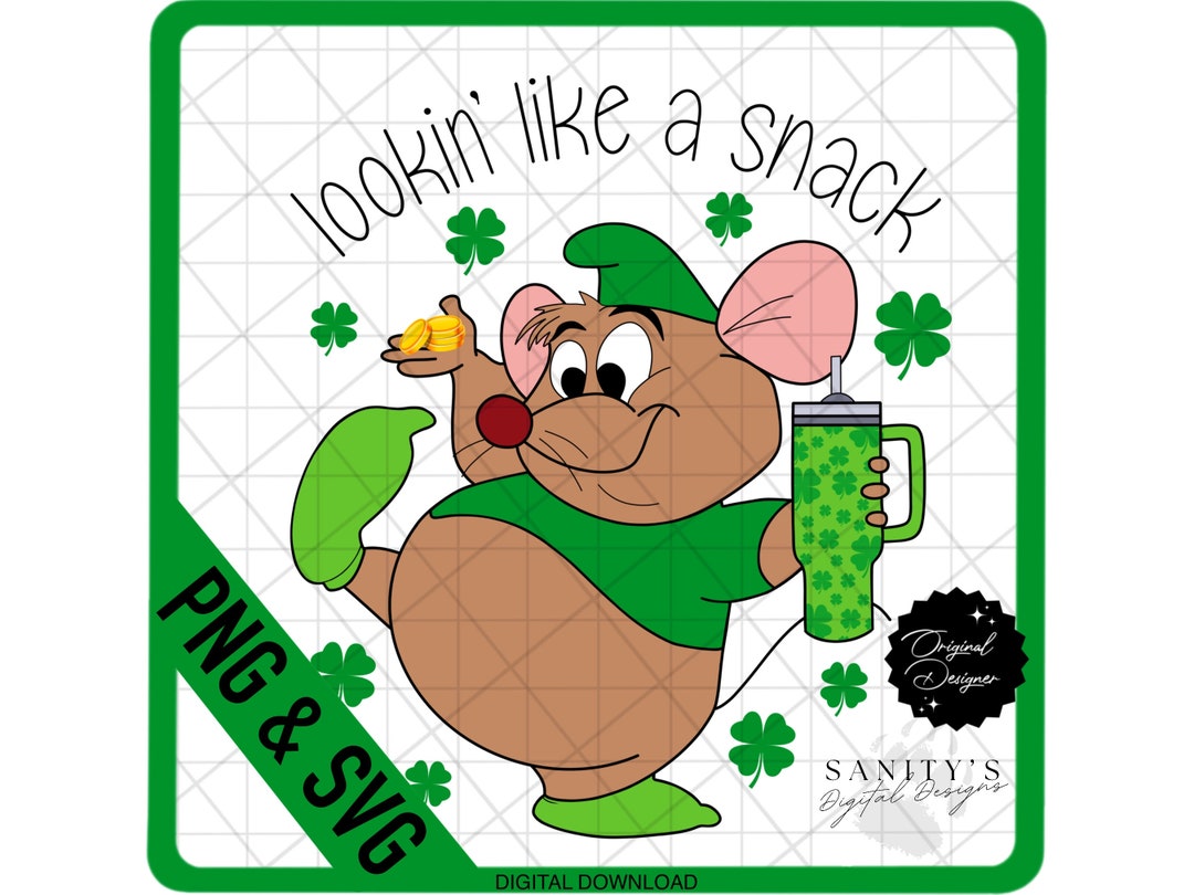 Gus Gus Mouse Png, Layered SVG, St.patricks Day, Tumbler, Cute ...