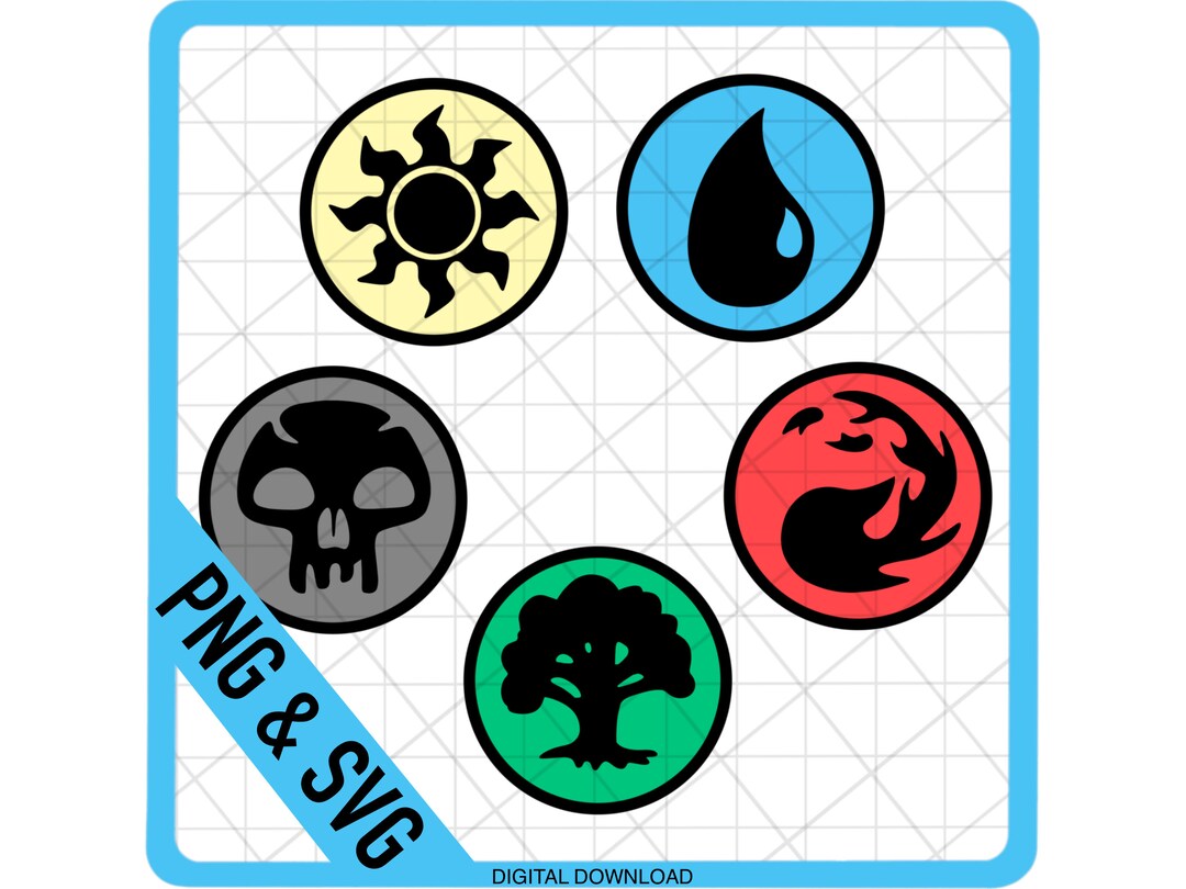 Elements, Layered SVG, MTG, Magic the Gathering, Instant Download, PNG ...