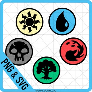 Elements, Layered SVG, MTG, Magic the Gathering, Instant Download, PNG ...