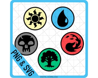 MTG Magic the Gathering Mana Symbols SVG Digital Download - Etsy