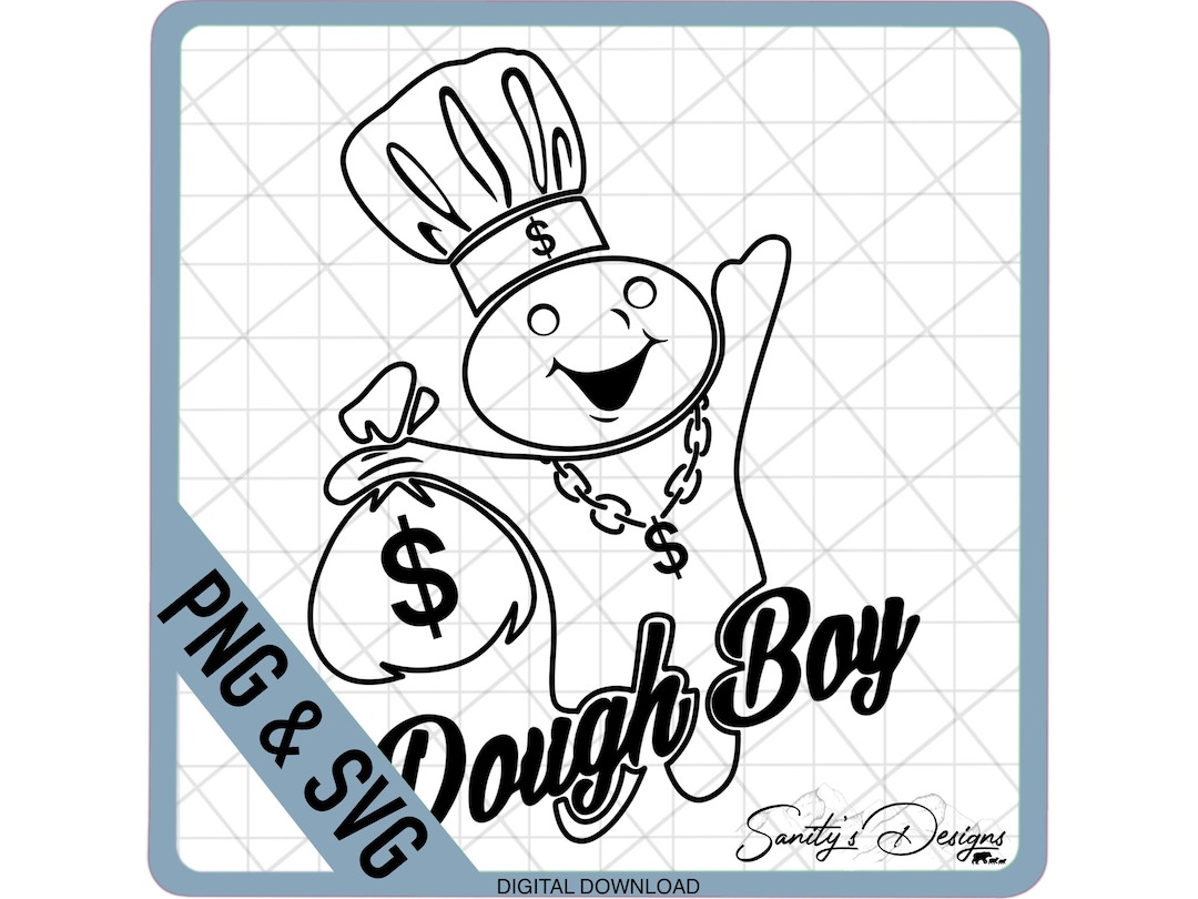 Dough Boy, Outline, Money Bag Png, Dough Boy Svg, Digital Download ...
