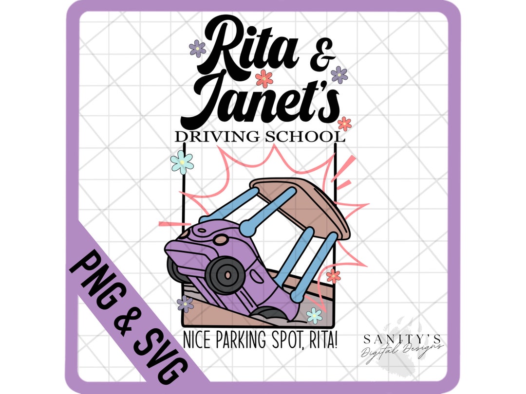Rita and Janet Png, Layered SVG, Driving School Png, Nice Parking Spot ...