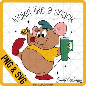 Gus Gus Mouse Png, Bundle, Layered SVG, Custom, Cheese, Coffee, Stanley ...