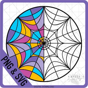 Spider Web Png, Wednesday, Coloured Glass, Window, Layered SVG, SVG ...