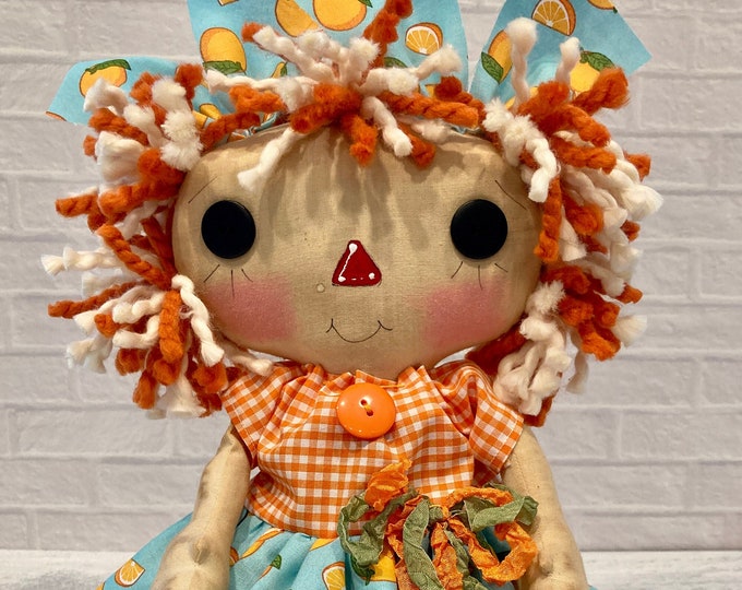 Orange Annie - Rag Doll Annie - Raggedy Ann Doll - Stuffed Doll - Etsy