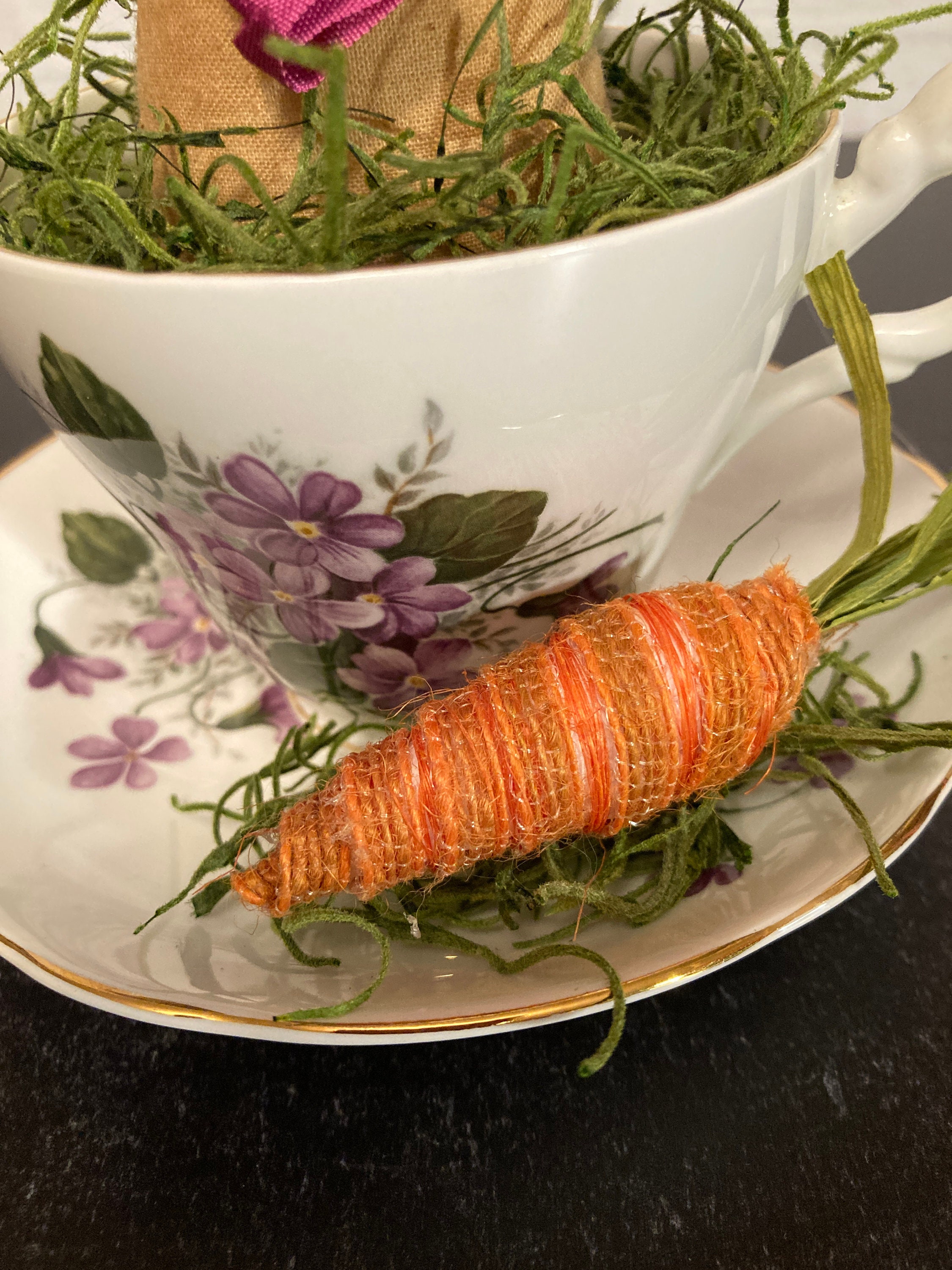 Tea Cup Bunny Easter Decor Vintage Tea Cup Easter Shelf Sitter - Etsy