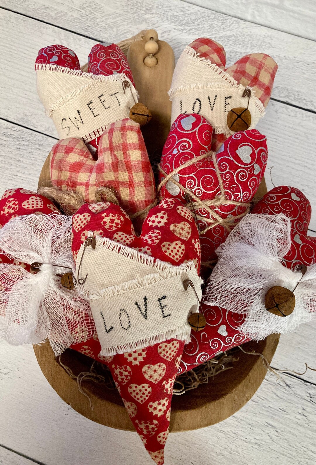 Valentines Day Heart Bowl Fillers Fun Hearts for Tiered Trays February ...