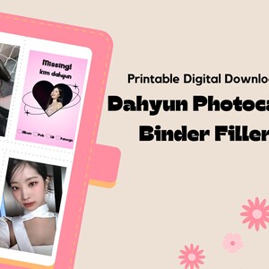 Dahyun Missing Photocard Binder Filler - Etsy