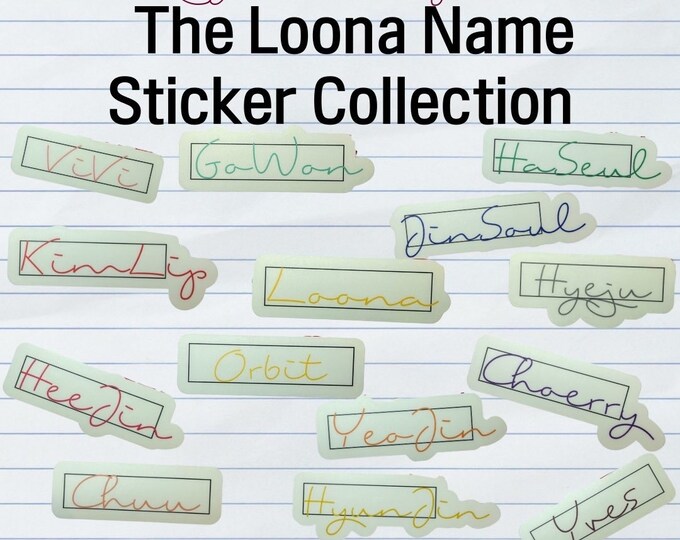 Loona Name Stickers, Kpop Stickers, Vinyl, Loona the World Stickers ...