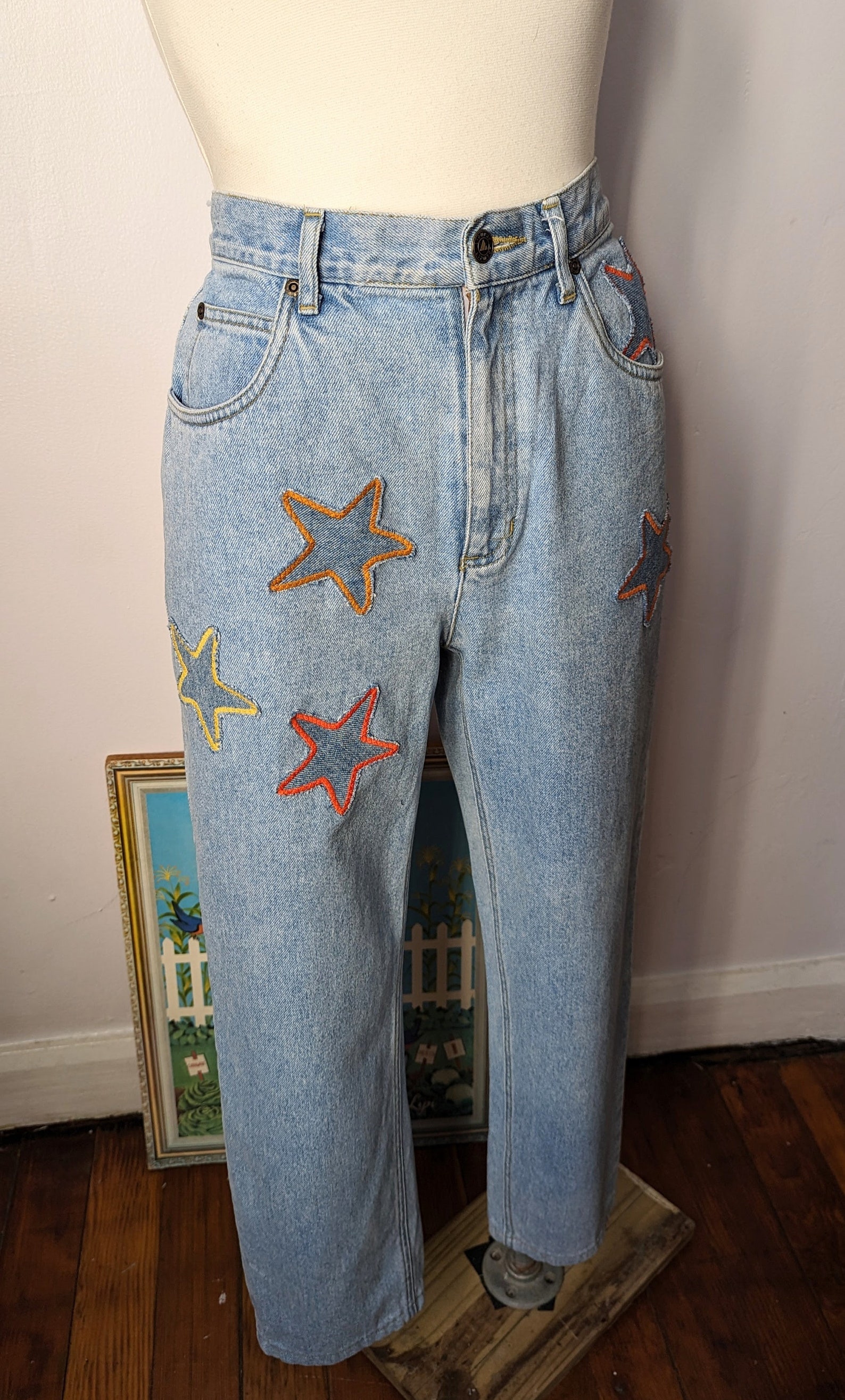 Patchwork Star Jeans by Sensible Slacks - Etsy