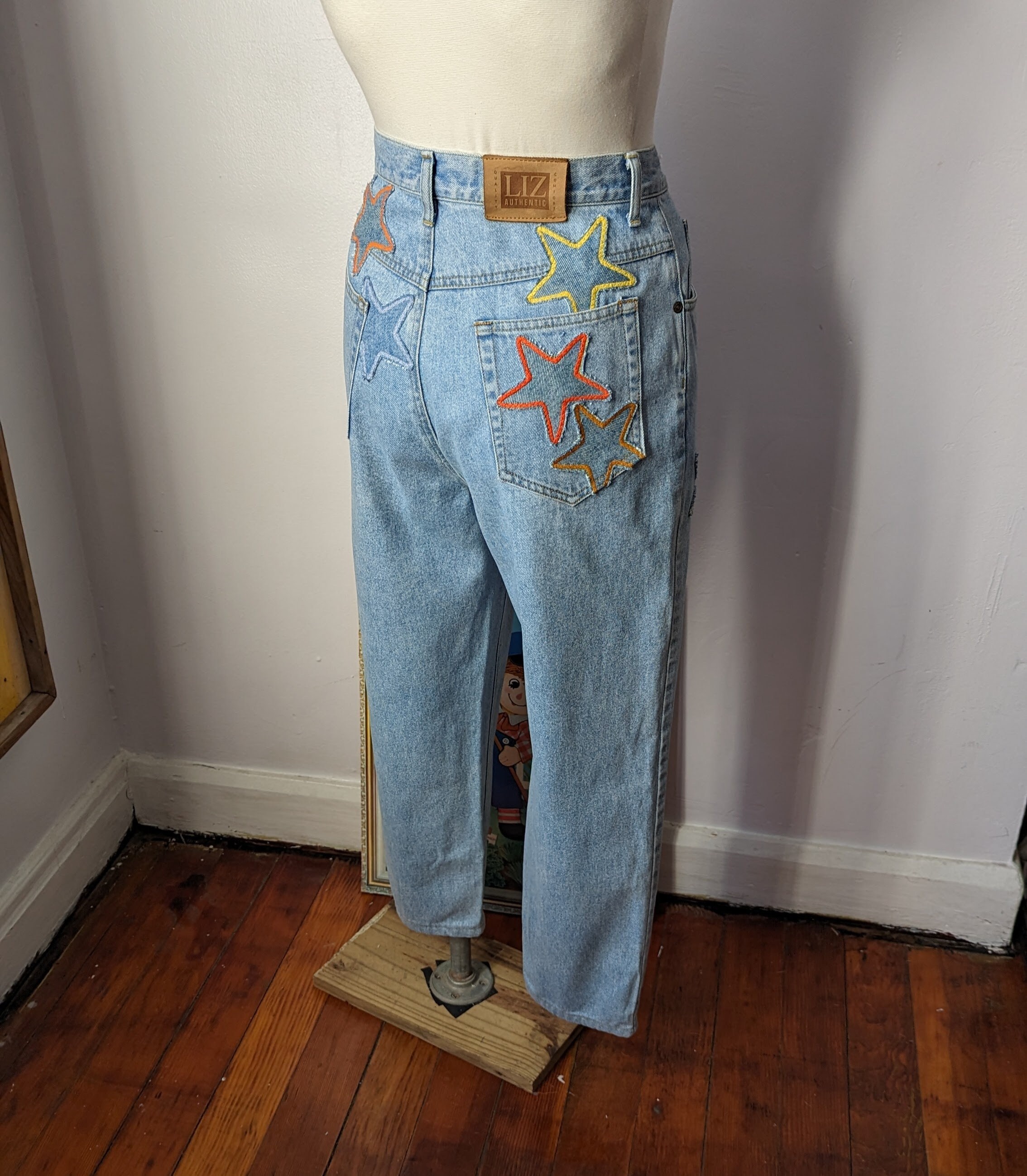 Patchwork Star Jeans by Sensible Slacks - Etsy