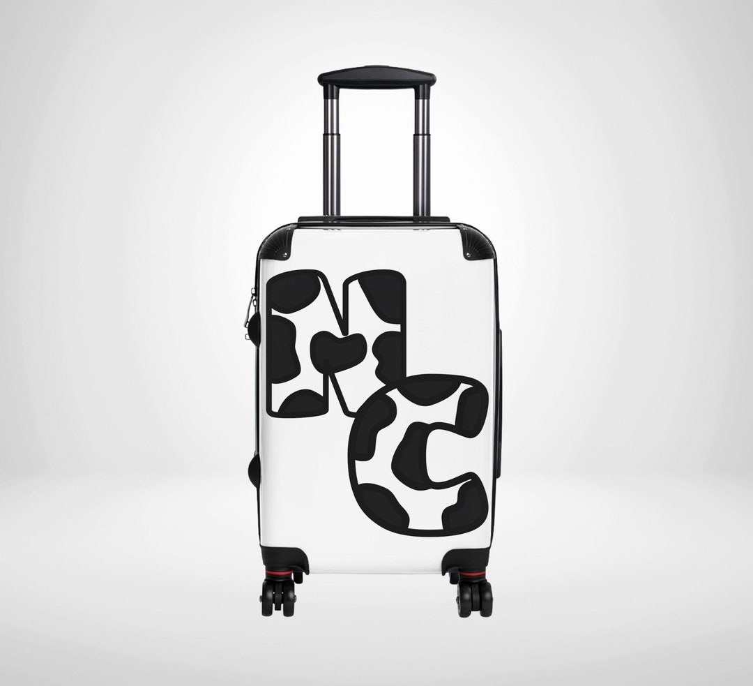 Western Cow Print Hard Shell Suitcase Luggage, Modern Bespoke Travel ...
