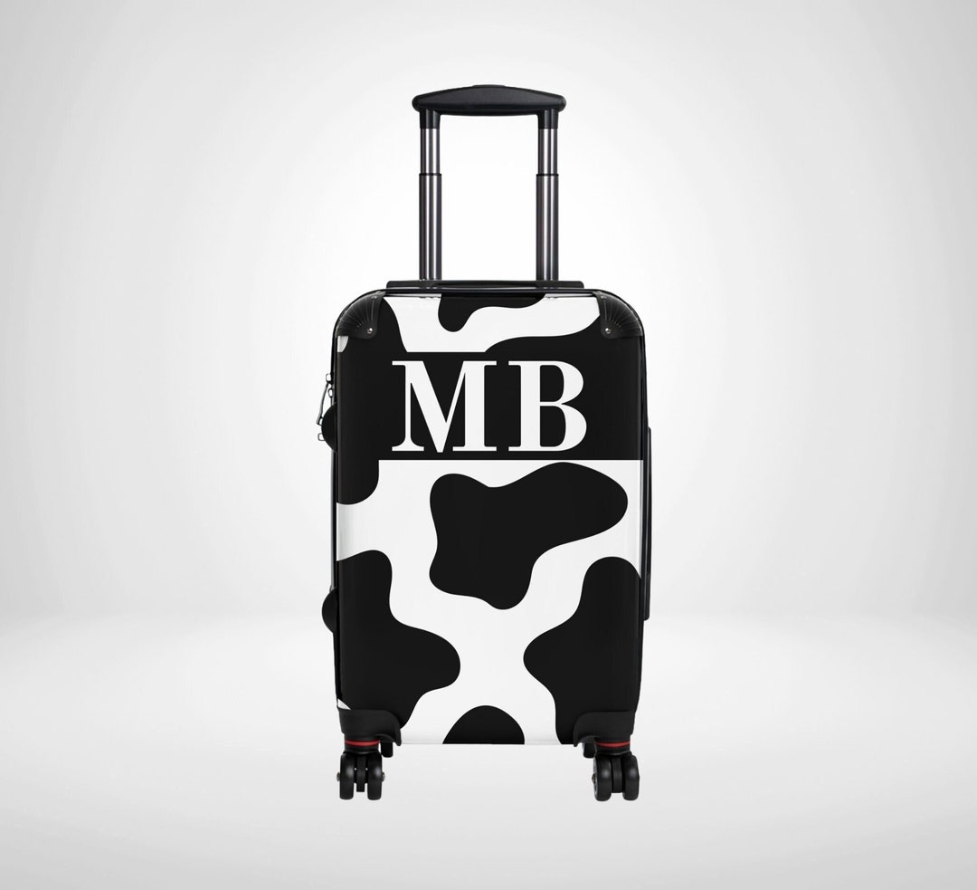 Cow Print Hard Shell Suitcase Luggage, Modern Bespoke Travel Suitcase ...