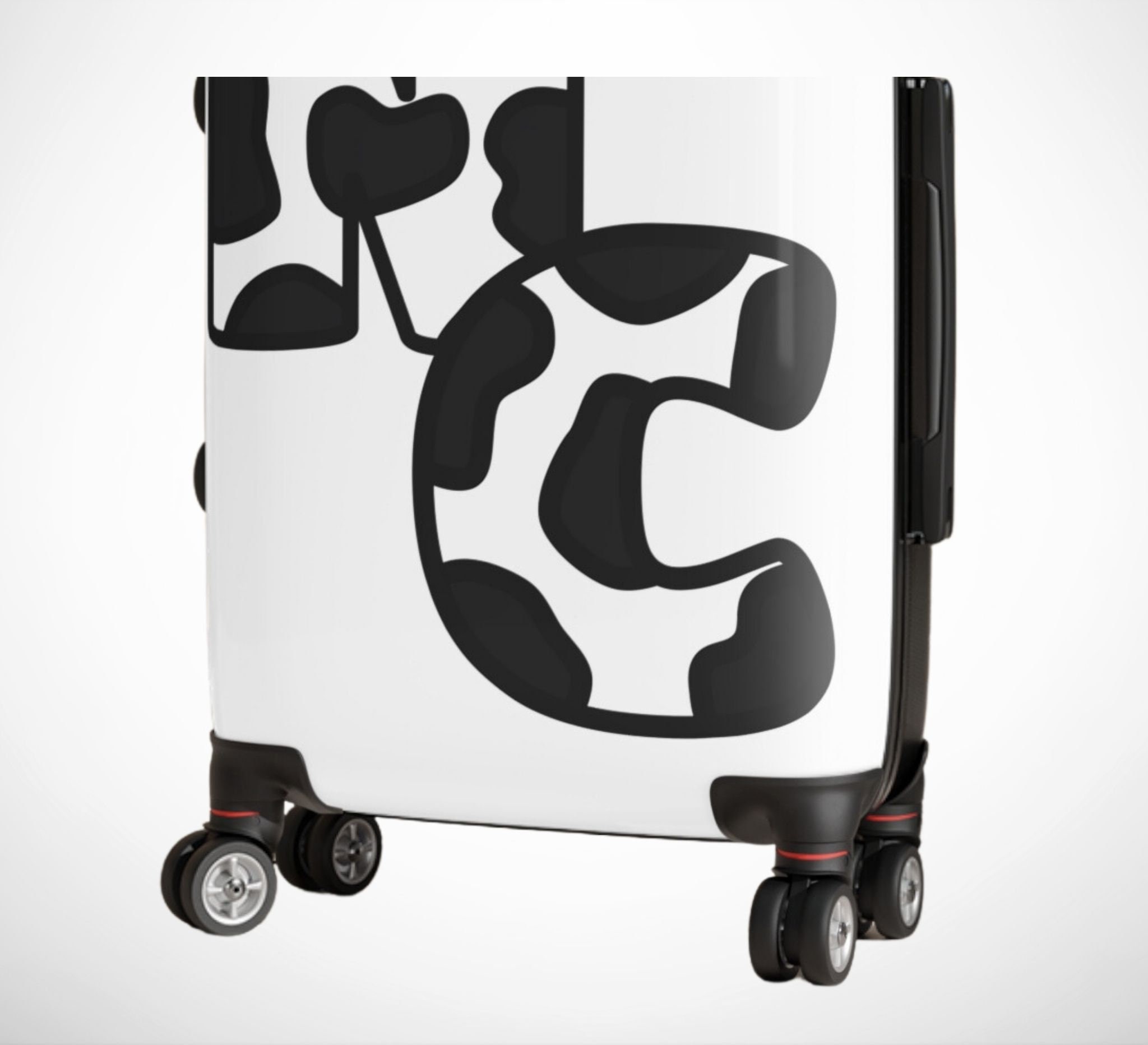 Western Cow Print Hard Shell Suitcase Luggage, Modern Bespoke Travel ...