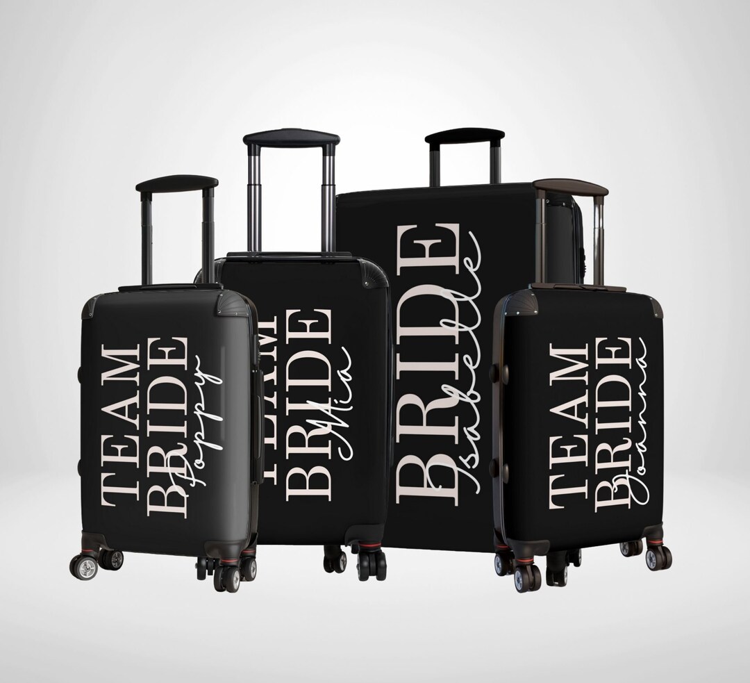 Bride and Team Bride Bridal Party Matching Luggage Sets, Bachelorette ...