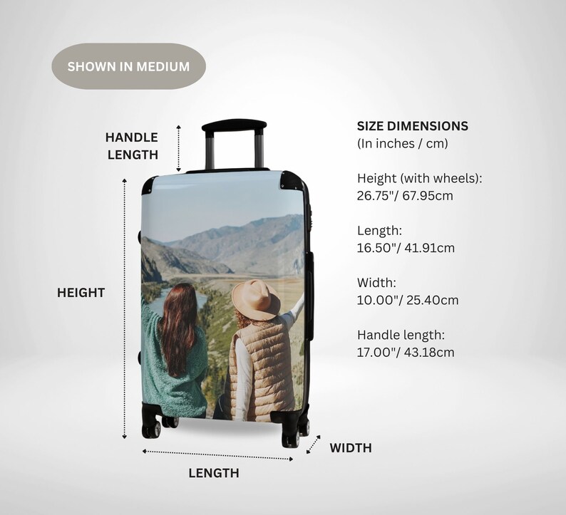 Personalized Suitcase Gift, Custom Photo Luggage, Personalised Photo ...