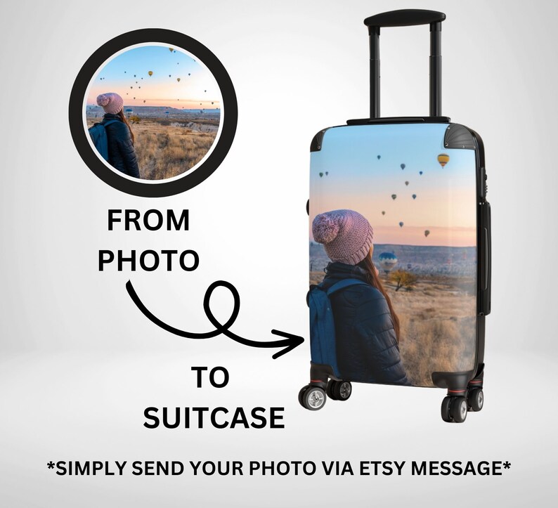Personalized Suitcase Gift, Custom Photo Luggage, Personalised Photo ...