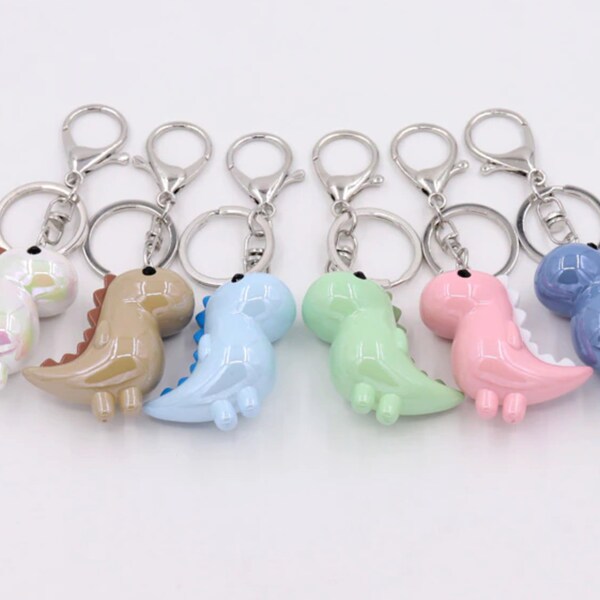 Dinosaur Keychain - Etsy