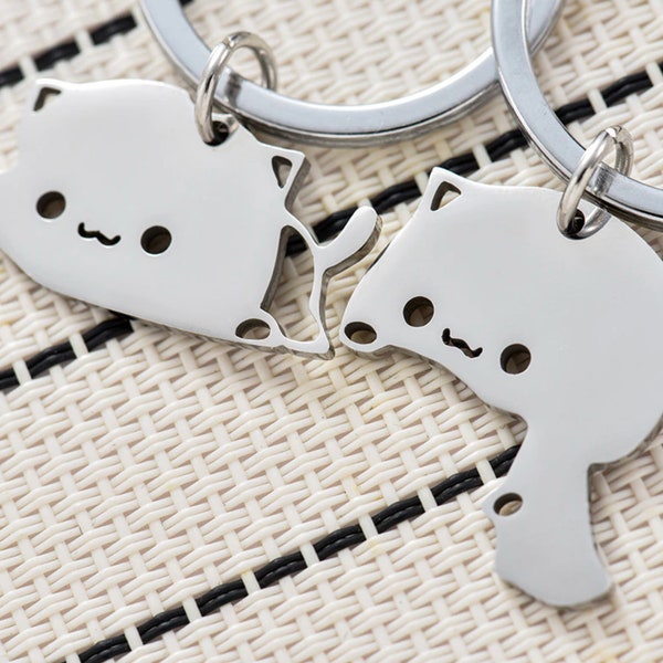 Cat Keychain - Etsy
