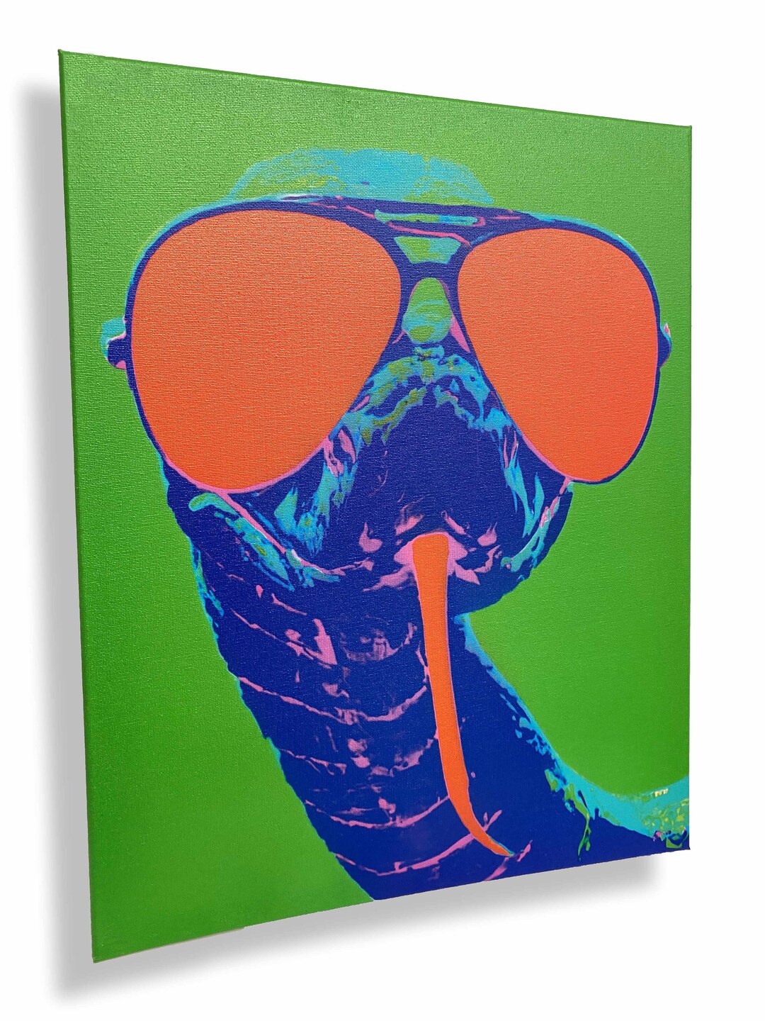 Mural Pop Art Snake With Sunglasses Picture on Canvas Digital Print in ...