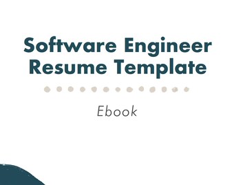 Software Engineer Cover Letter and Resume Template - Etsy