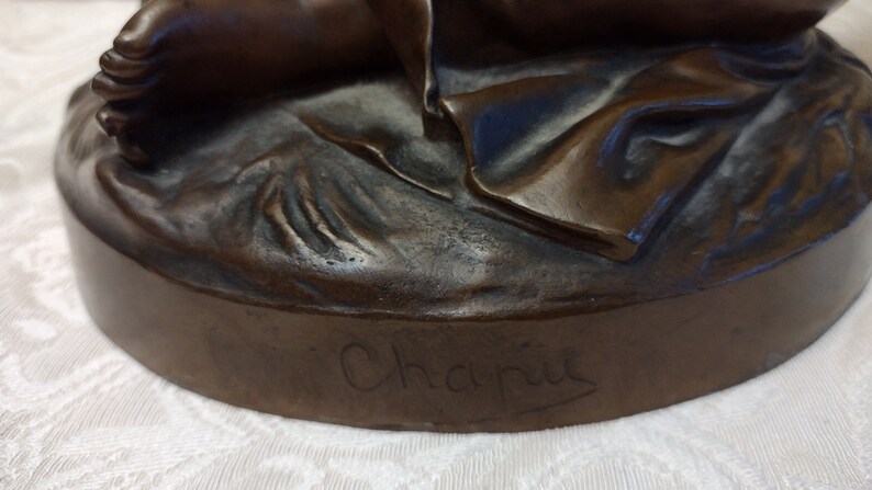 Vintage Bronze Art Nouveau Joan of Arc Statue. Antique French Bronze ...