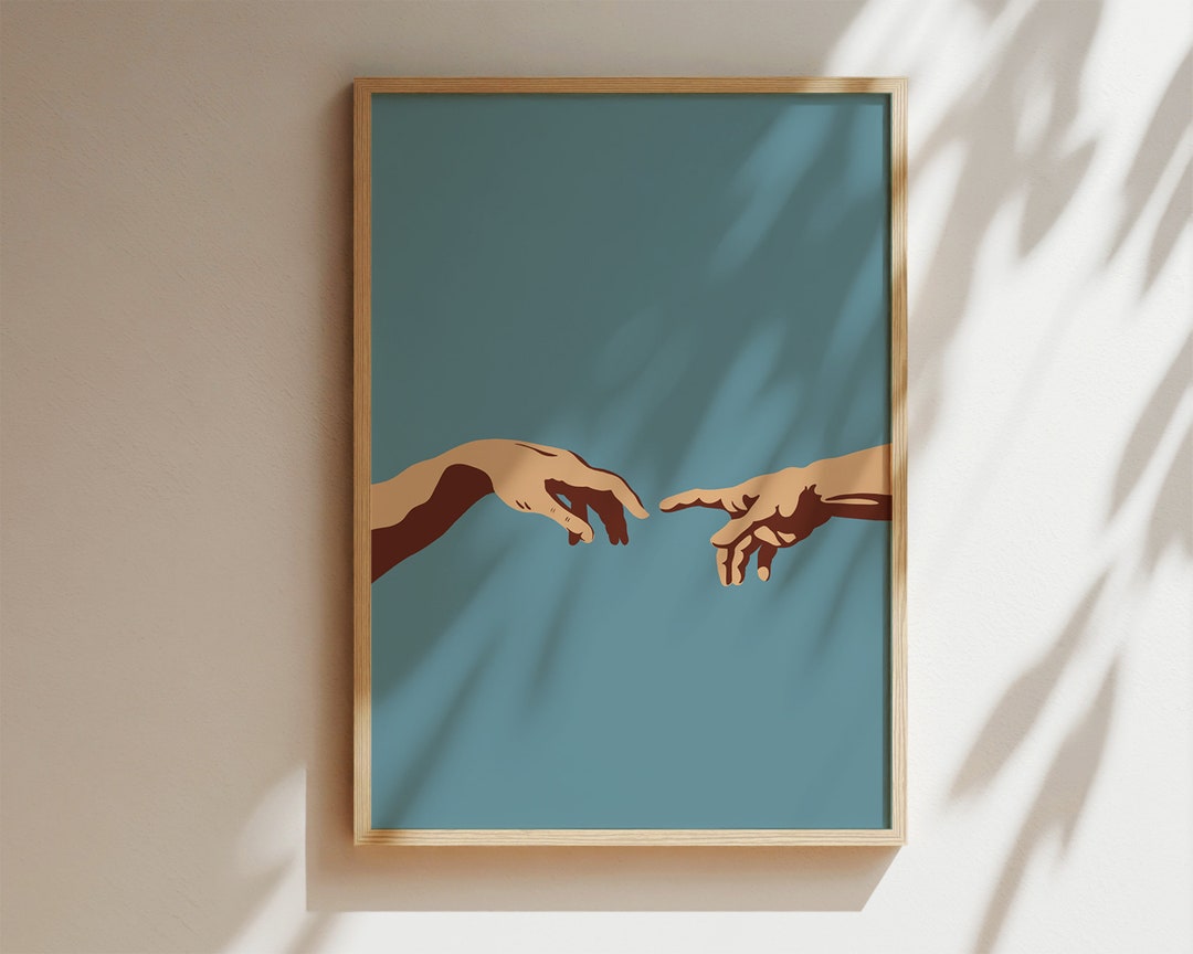 Creation of Adam, Wall Art, Digital Art, Wall Art Prints, Trendy Wall ...