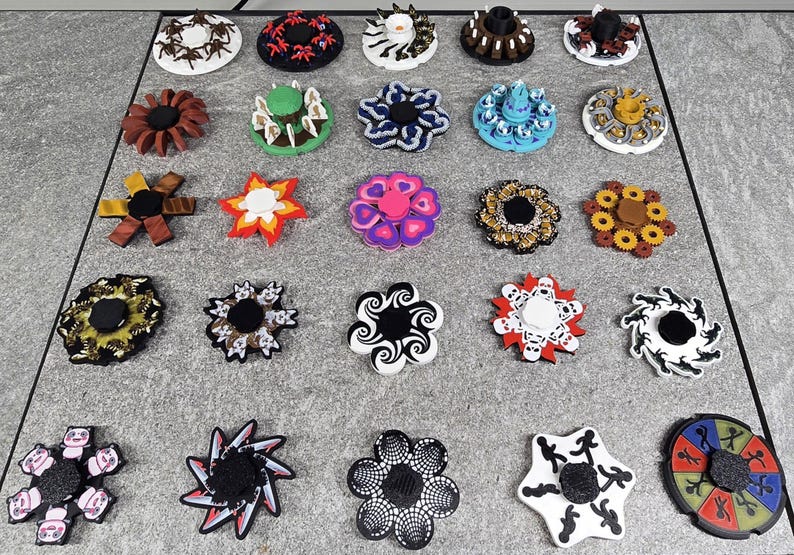 Animated 3d Printed Fidget Spinner - Etsy
