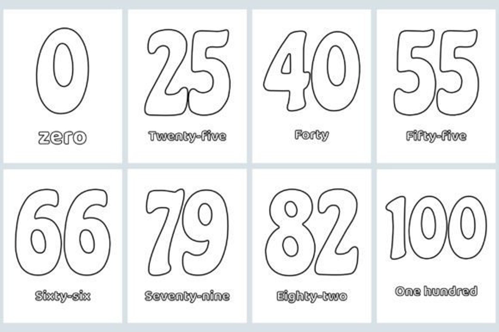 Numbers 1 to 100 Coloring Pages for Kids Toddlers - Etsy Canada