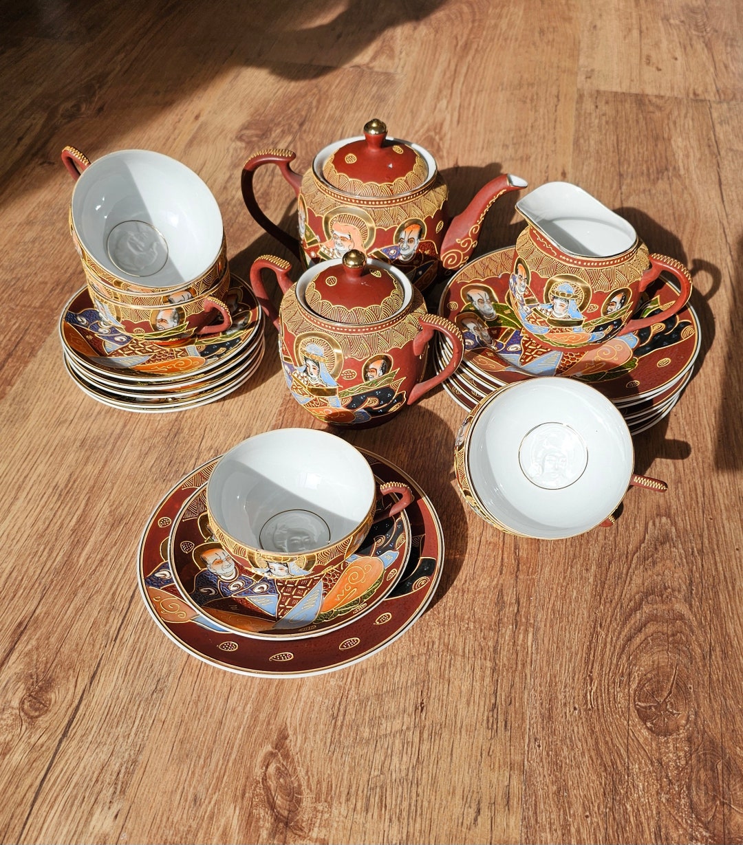 Vintage Japanese Tea Set Kutani Satsuma 6 Persons - Etsy