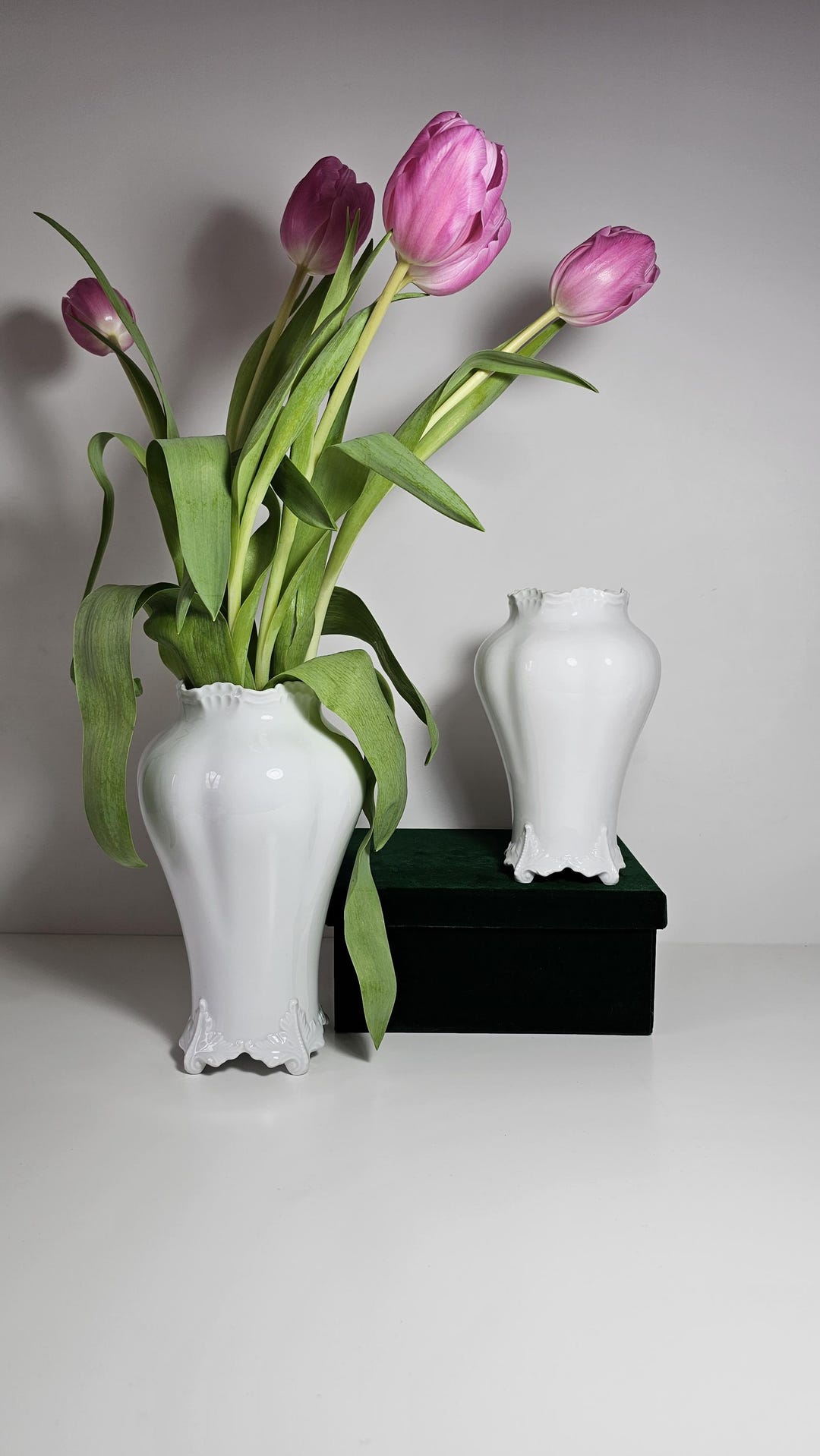 Antique Porcelain Vases by Zeh Scherzer & Co. Tettau, Germany – 23 Cm ...
