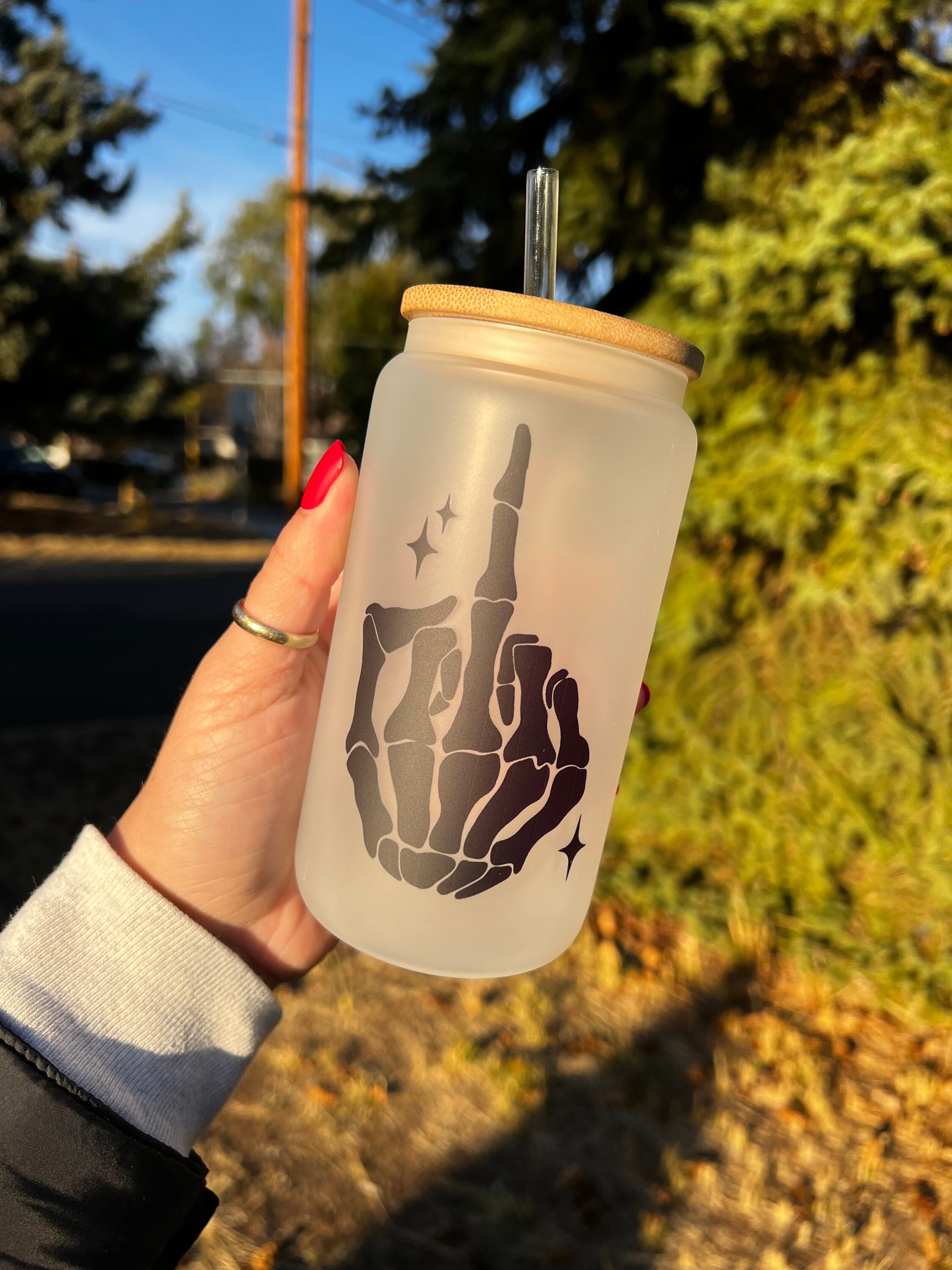 Middle Finger Libby Glass Middle Finger Cup Middle Finger - Etsy