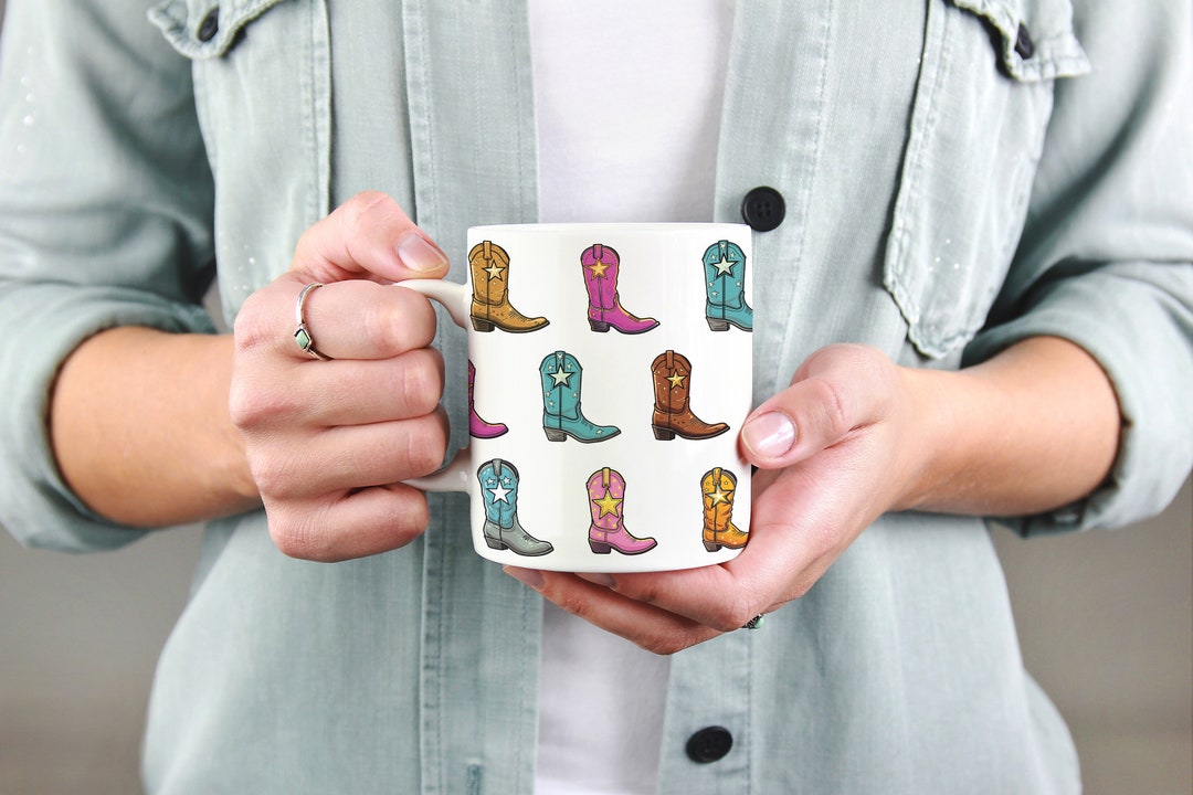 Mugs Coffee Mug Cowboy Boots Mug Cowgirl Boots Mug Western - Etsy