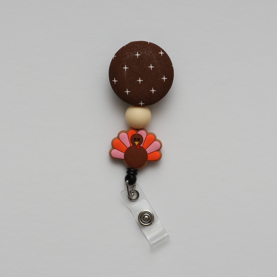 Thanksgiving Themed Retractable Badge Reel | Turkey Themed Badge Reel ...