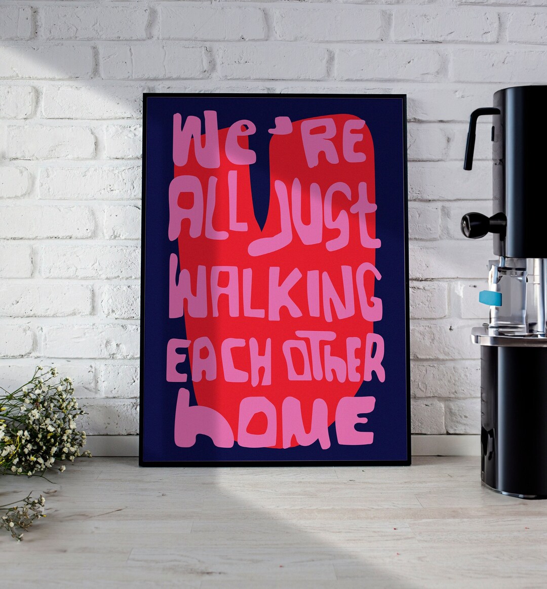 Retro Wall Art Home Art Print Retro Quote Print Trendy Wall Art Check Print Dorm Room Decor