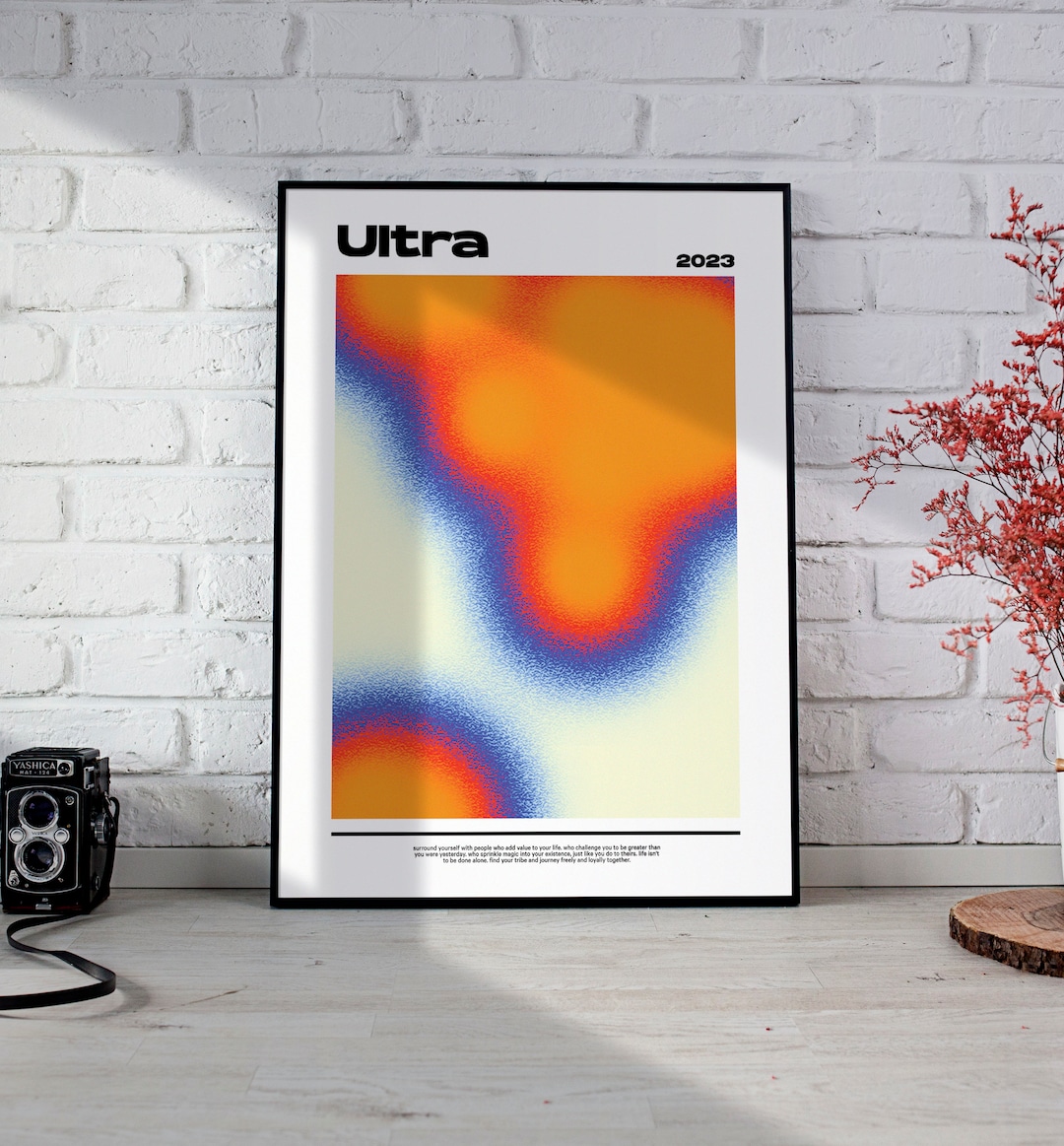 Retro Wall Art, Ultra Art Print, Retro Color Print, Trendy Wall Art ...