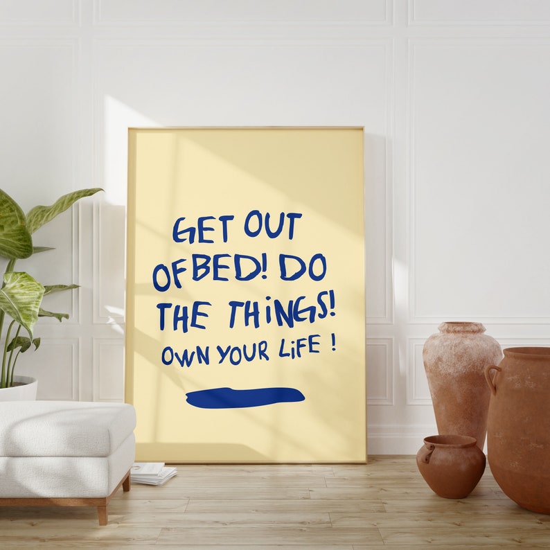 Retro Wall Art Quote Art Print Retro Frame Print Trendy - Etsy