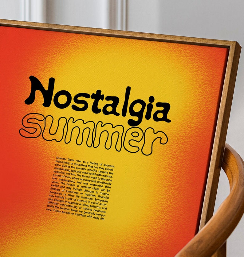 Retro Wall Art Nostalgia Art Print Retro Print Trendy Wall - Etsy