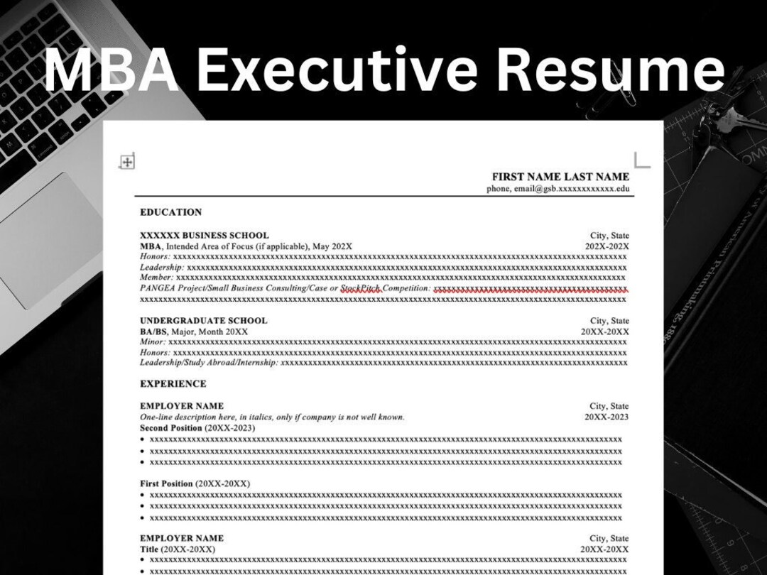 Business Professional Editable Resume Template From M7 MBA Business School. ATS Friendly ...