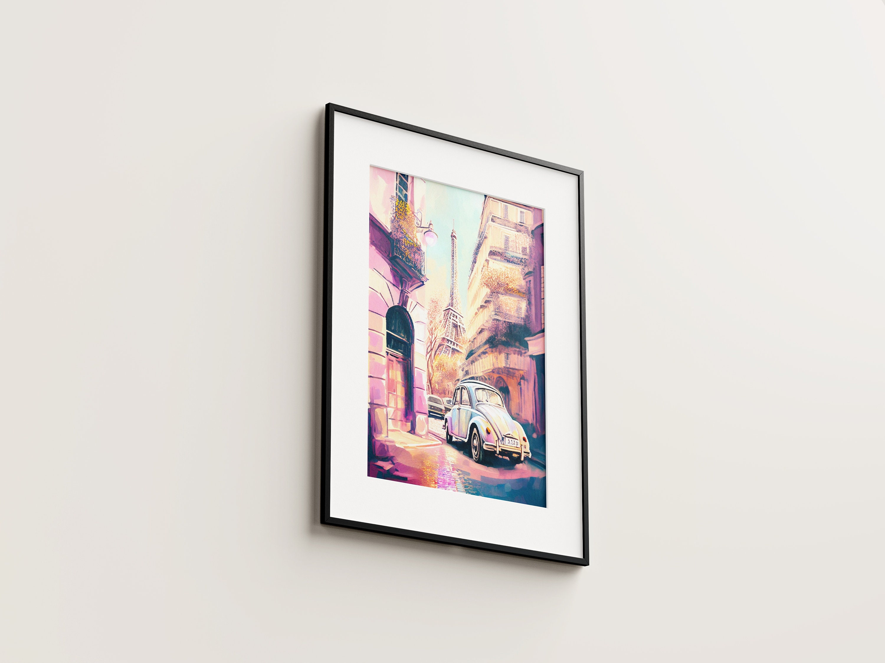 Vintage Paris Impressionism Vintage Oil Paints Eiffel Tower Wall Art ...