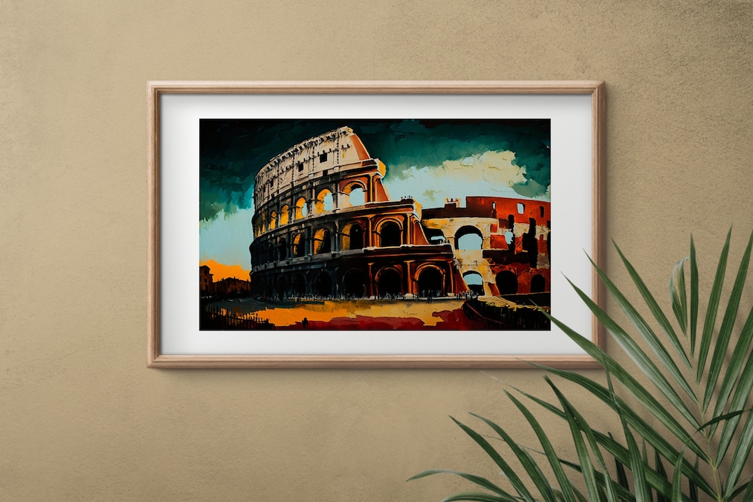 Colosseum Rome Oil Painting Colosseum Rome Painting Vintage Oil ...