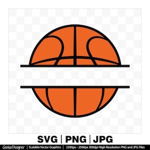 Basketball Monogram Svg | Basketball Split Name Frame | Basketball ...