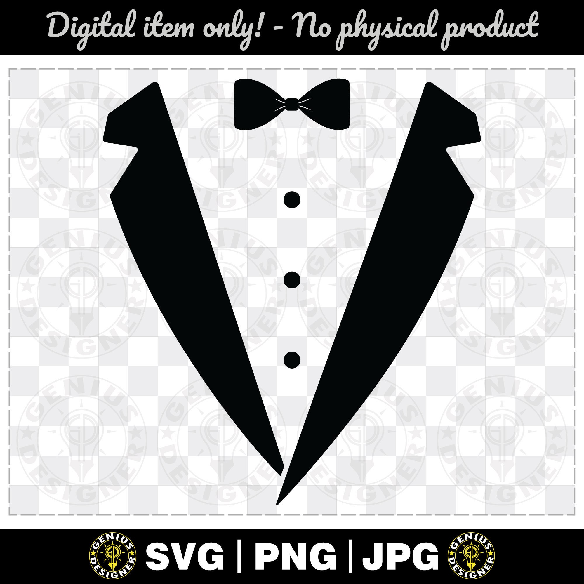 Tuxedo SVG Tuxedo PNG - Etsy
