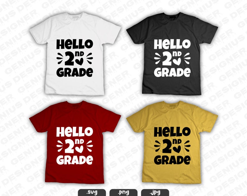 Hello 2nd Grade SVG Hello Second Grade First Day of School - Etsy