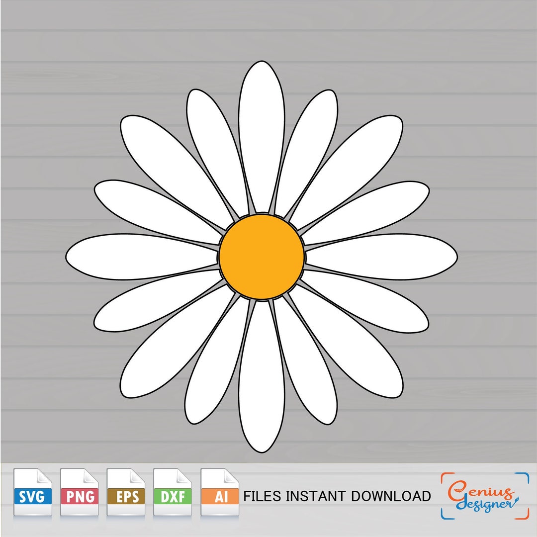 Daisy Svg Png Eps Download, Spring Flower Plant Svg, Daisy Digital ...