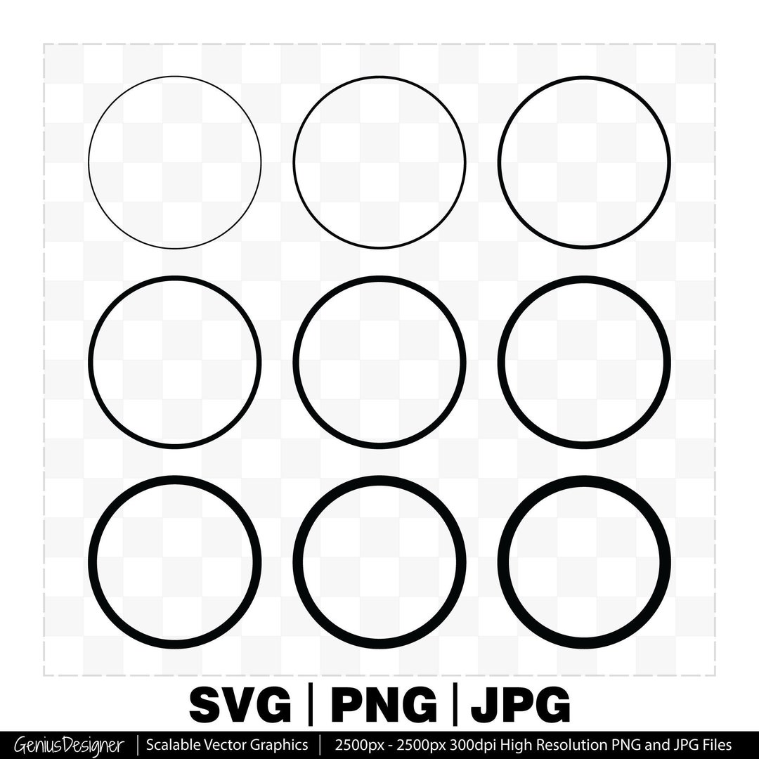 Circle Frame Svg Png Jpg | Circle Monogram Svg | Circle Frames Svg ...