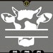 Cow Head Monogram Svg Cow Split Nameframe Cowhide Pattern, Svg,png,jpg ...