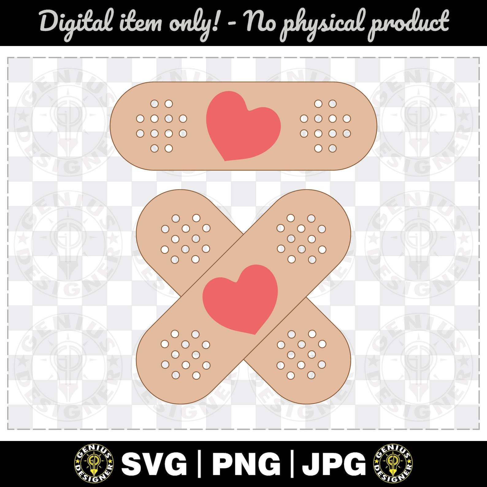 Bandaid With Heart Svg | Band Aid Cut File Svg Png Jpg | Bandage ...