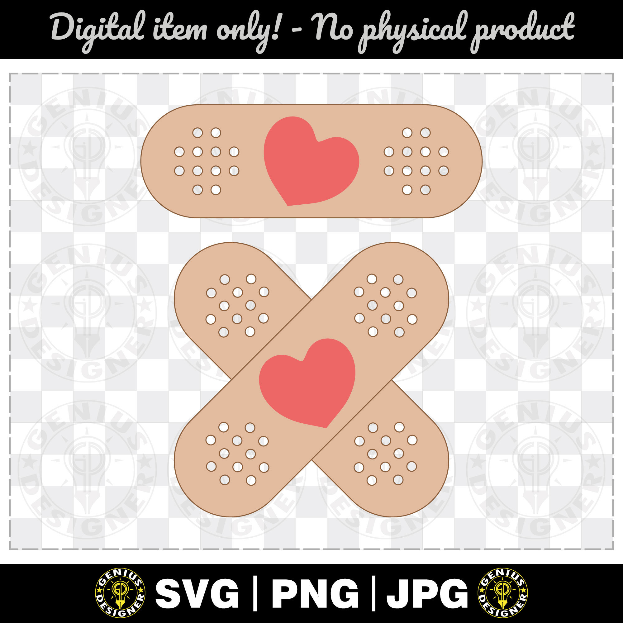 Broken Heart With Bandaid Clipart